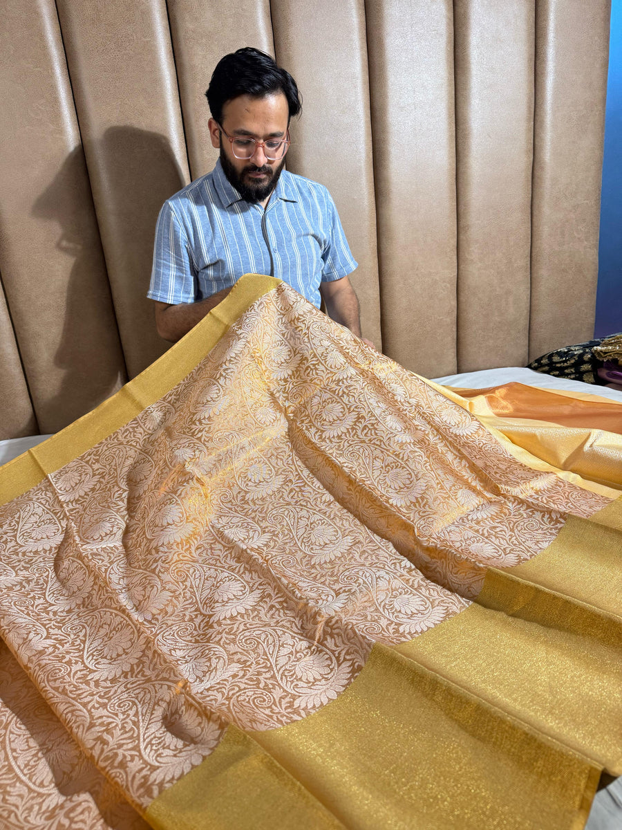 Buy Banarasi Tissue Silk Sarees - Elegant & Affordable Collection – Unique Threads Sarees