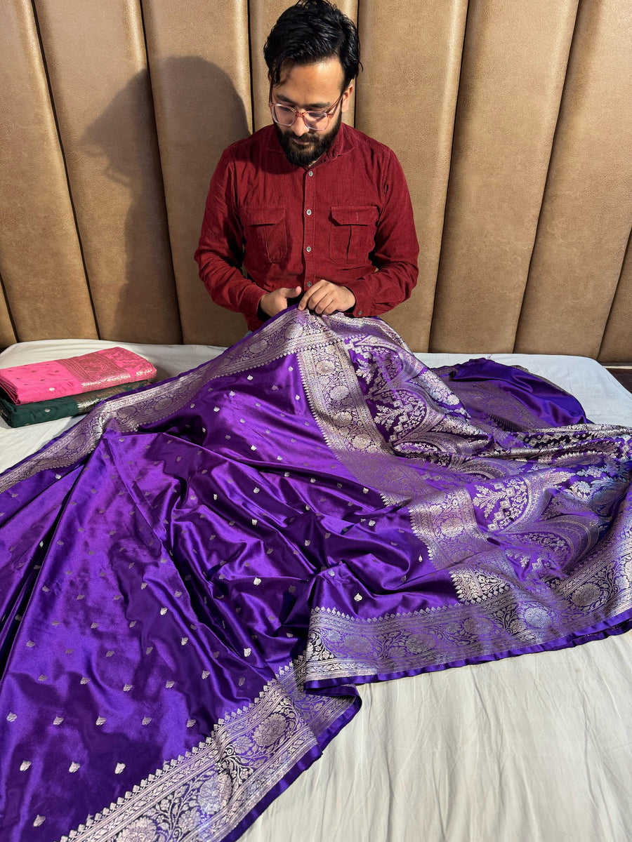 Buy Mashru Silk Sarees Online | Glossy Finish & Vibrant Colors – Unique ...